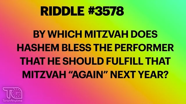 R' Maimon Elbaz | By which mitzvah does Hashem bless the doer to do it ...