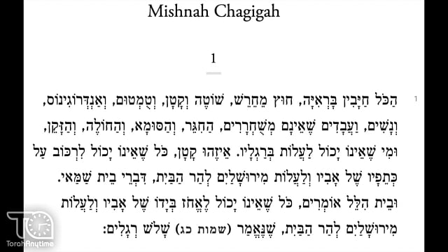 R' Shmuel Wise | Real Clear Mishnah; Moed Katan 3:9-Chagigah 1:1