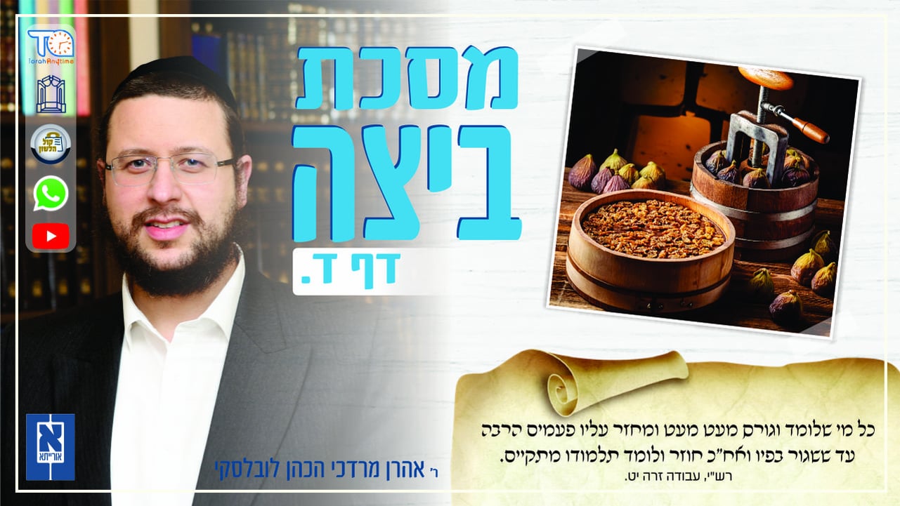 R' Aron Mordechai Lubelsky | Beitzah Daf 4a - Oraysa
