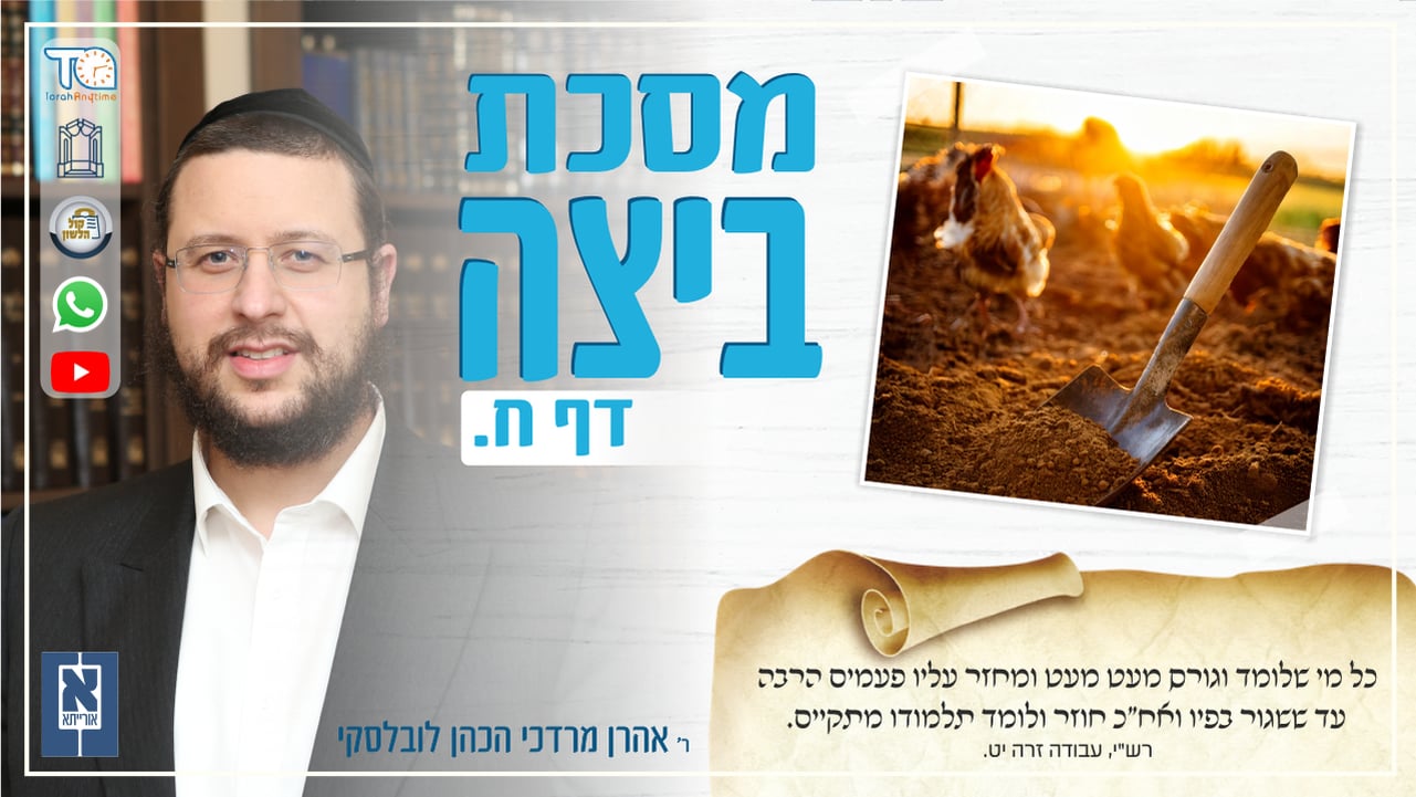 R' Aron Mordechai Lubelsky | Beitzah Daf 8a - Oraysa
