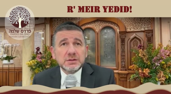R' Meyer Yedid | Pardes Shlomo Daily: R' Meir Yedid - Chinuch in our times