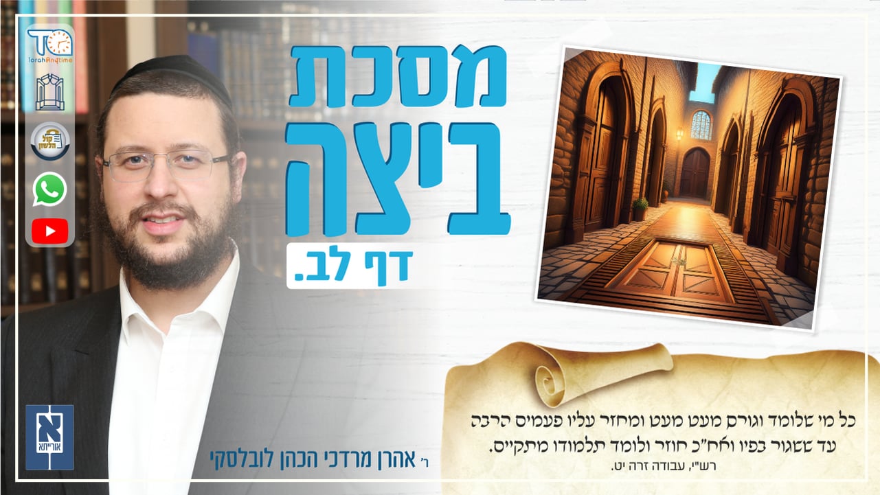 R' Aron Mordechai Lubelsky | Beitzah Daf 32a - Oraysa