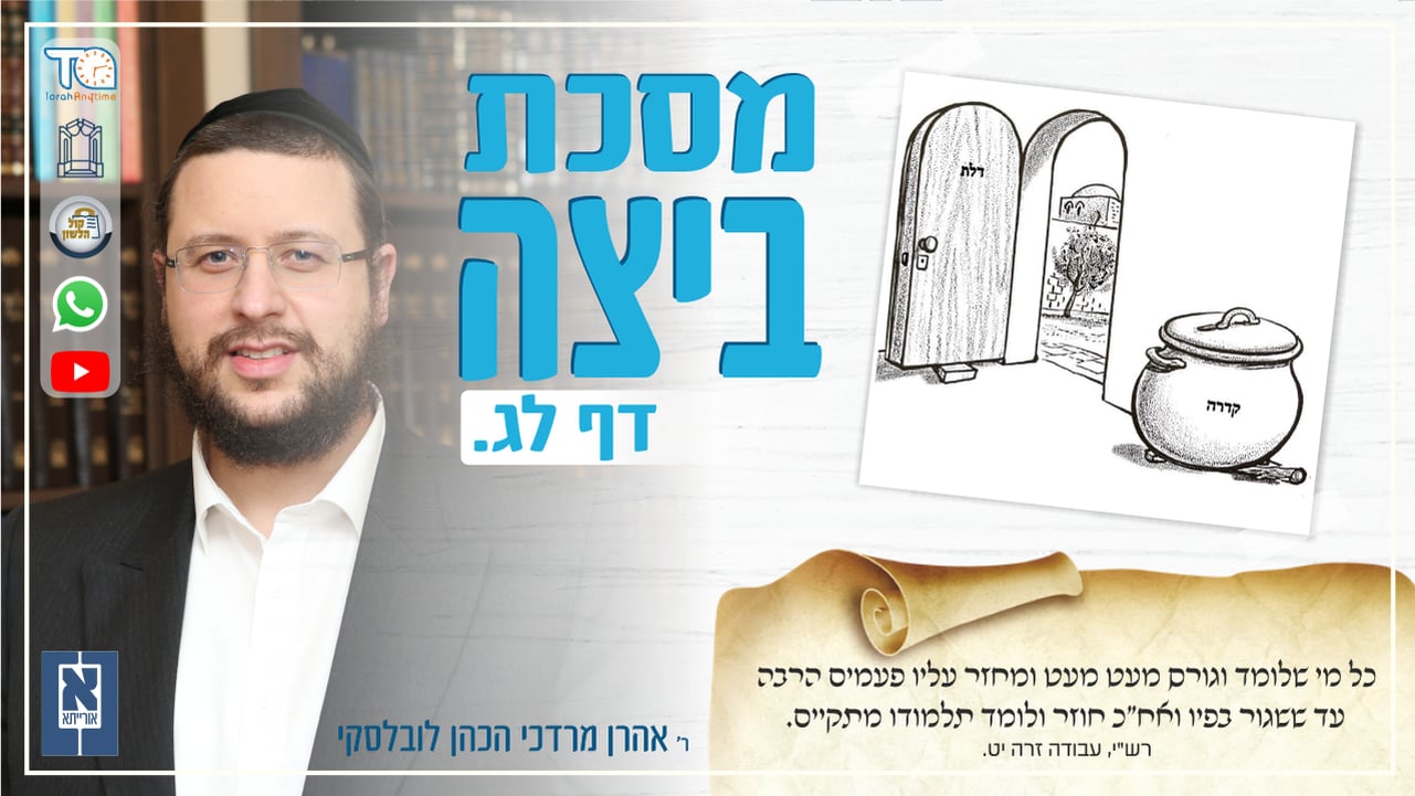 R' Aron Mordechai Lubelsky | Beitzah Daf 33a - Oraysa