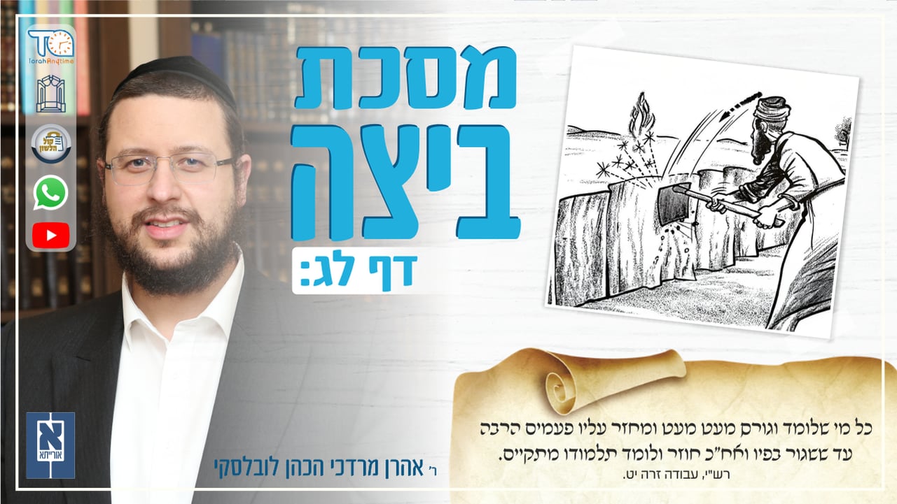 R' Aron Mordechai Lubelsky | Beitzah Daf 33b - Oraysa