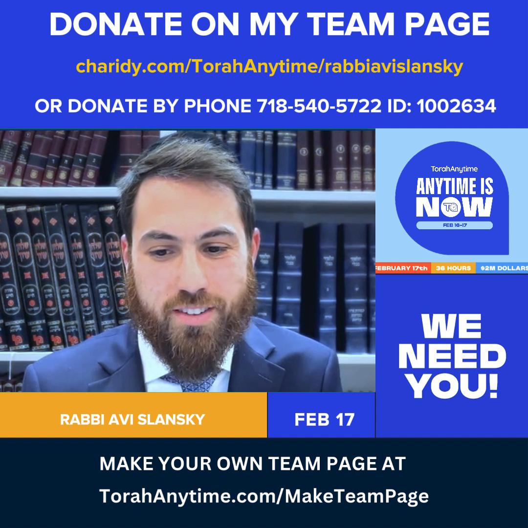 R' Avi Slansky | AnyTime is NOW