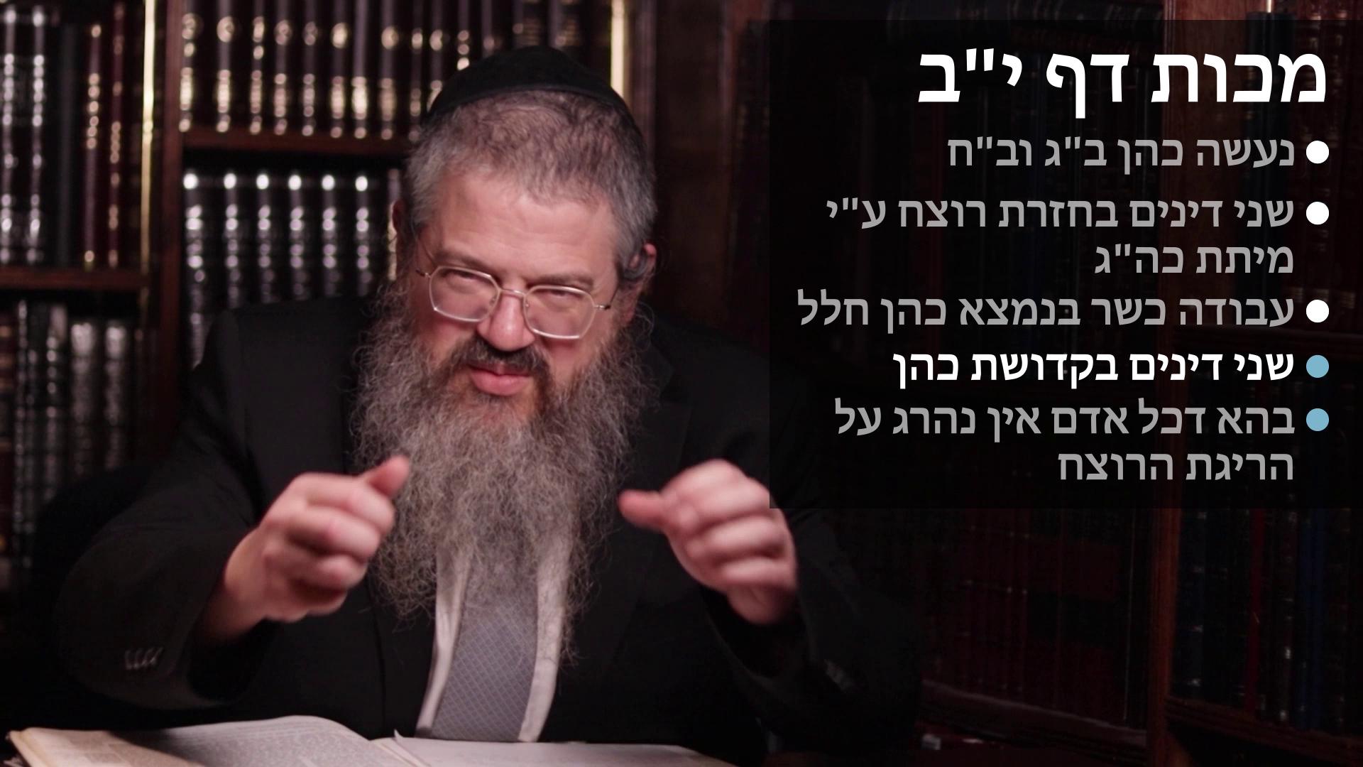 R' Moshe Chaim Katz | Makkot daf 12 Kohein gadol that becomes a ben gerusha or chalutza