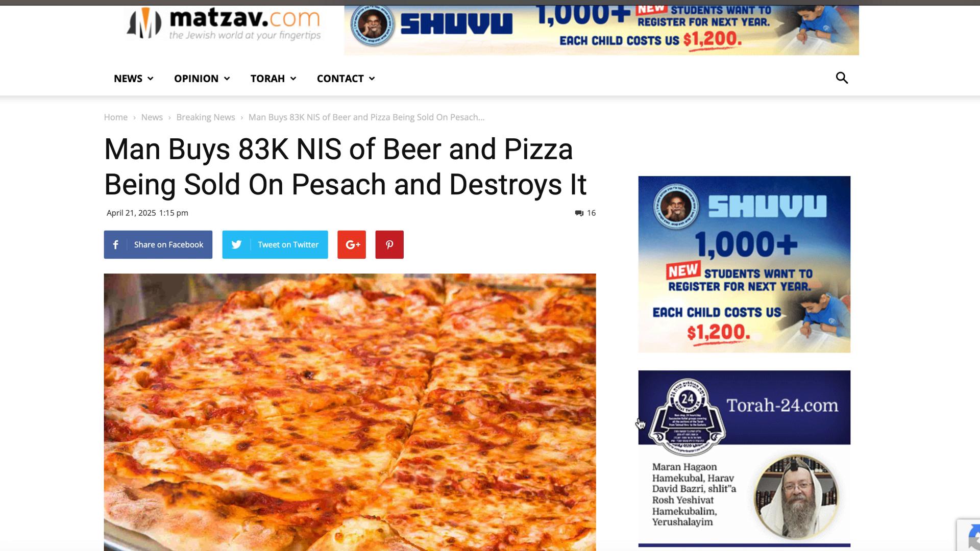 R' Maimon Elbaz | Pizza on Pesach!?